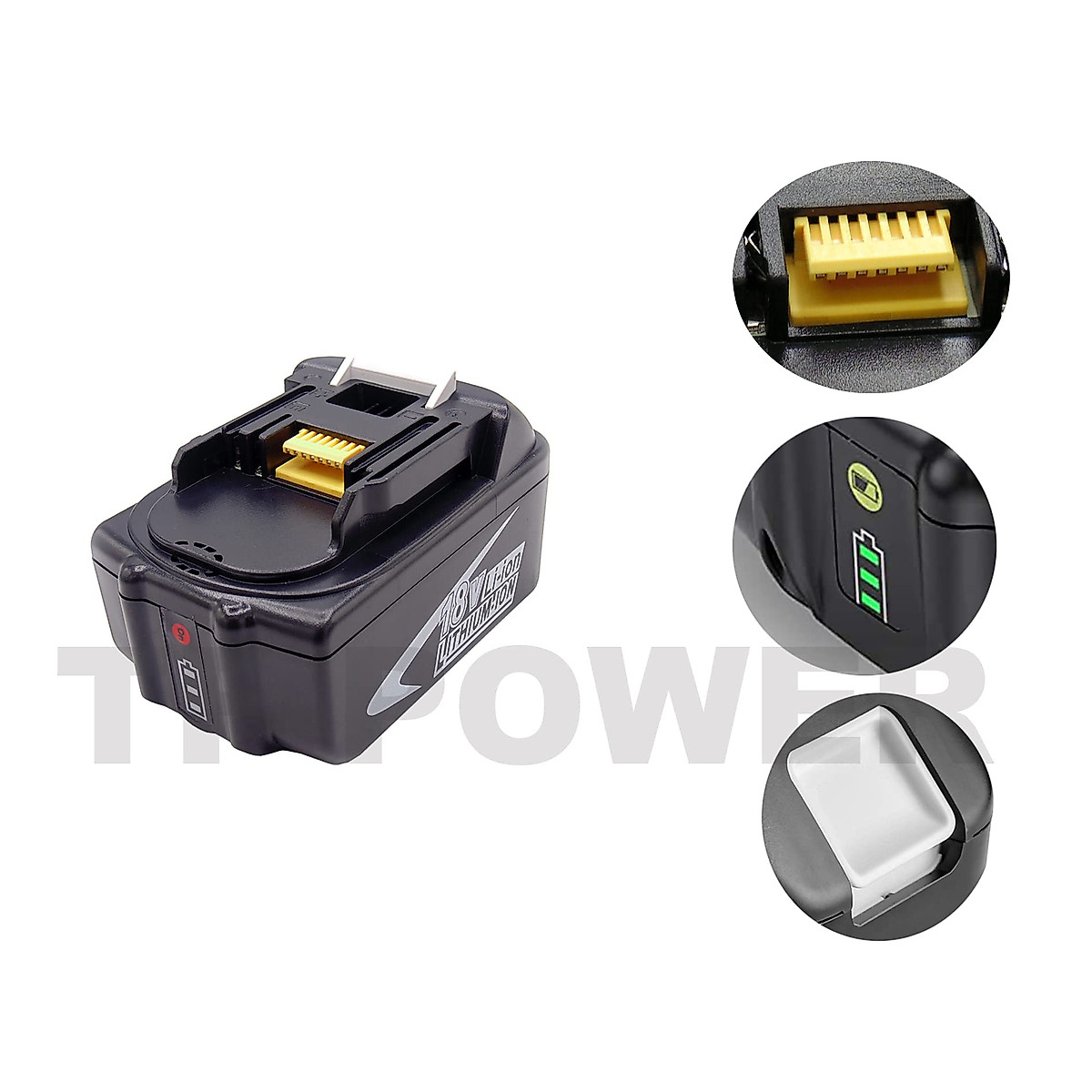 2pcs Replacement Battery for Makita BL1850B 18V LXT Lithium-ion (18V 5.0Ah),1pc Replacement Dual Switch Charger for Makita DC18RD DC18RC