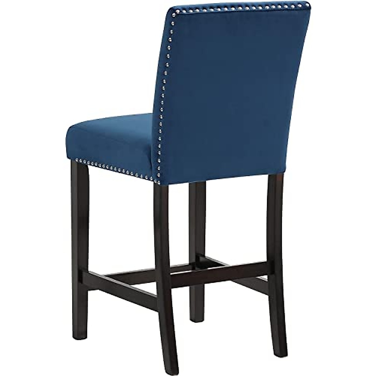 New Classic Furniture Celeste 5-Piece Faux Marble Round Counter Set with 1 Table and 4 Chairs, 42-Inch, Blue