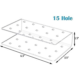 HiYZ Lollipop Holder Stand Acrylic Cake Pop Display, 15 Hole Clear Cake Pop Stand Display Lollipop Stand Holder Display for Weddings Baby Showers Birthday Party Halloween Christmas Candy Decorative