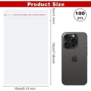 Cellophane Bags, Cookie Bags, 5x7 Inch Self Sealing Cellophane Bags, 100 PCS Cellophane Treat Bags, Resealable Clear Plastic Cello Gift Bags for Candy, Bakey, Pastry, Decorative Wrappers, Party Favors