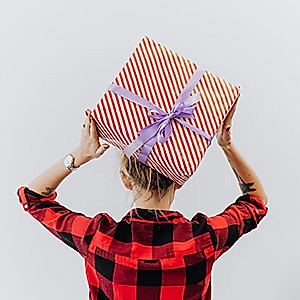 Light Purple Ribbon for Gift Wrapping, 1 Inch x 100 Yard Continuous Ribbon Perfect for Wedding Decoration, Valentine's Day Craft, Bow Making