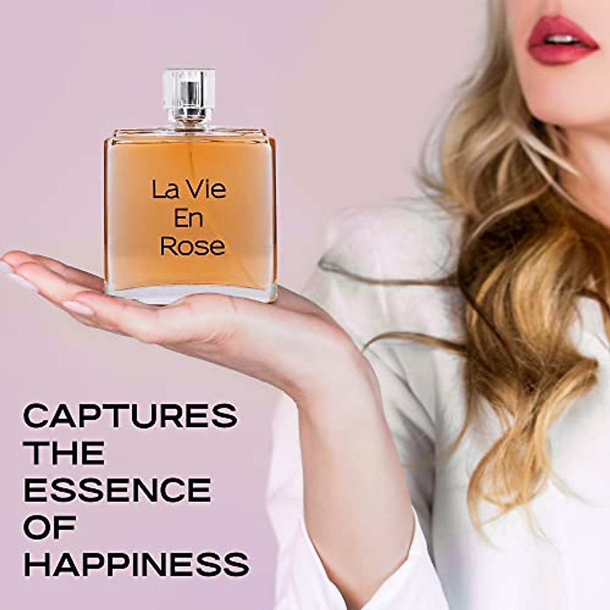 NovoGlow LA VIE EN ROSE, Eau de Parfum Spray for Women, Gourmand Fragrance, Daytime and Casual Use, for all Skin Types, 3.4 Fl Oz, Free Pouch Included (A)