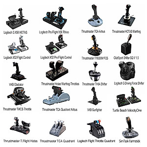 EG STARTS 2 Set Chair Mount for Flight Sim Game Joystick, Throttle & Hotas Systems Compatible with Logitech G X56, X52, X52 Pro, Thrustmaster T-Flight Hotas, TCA, T.16000M