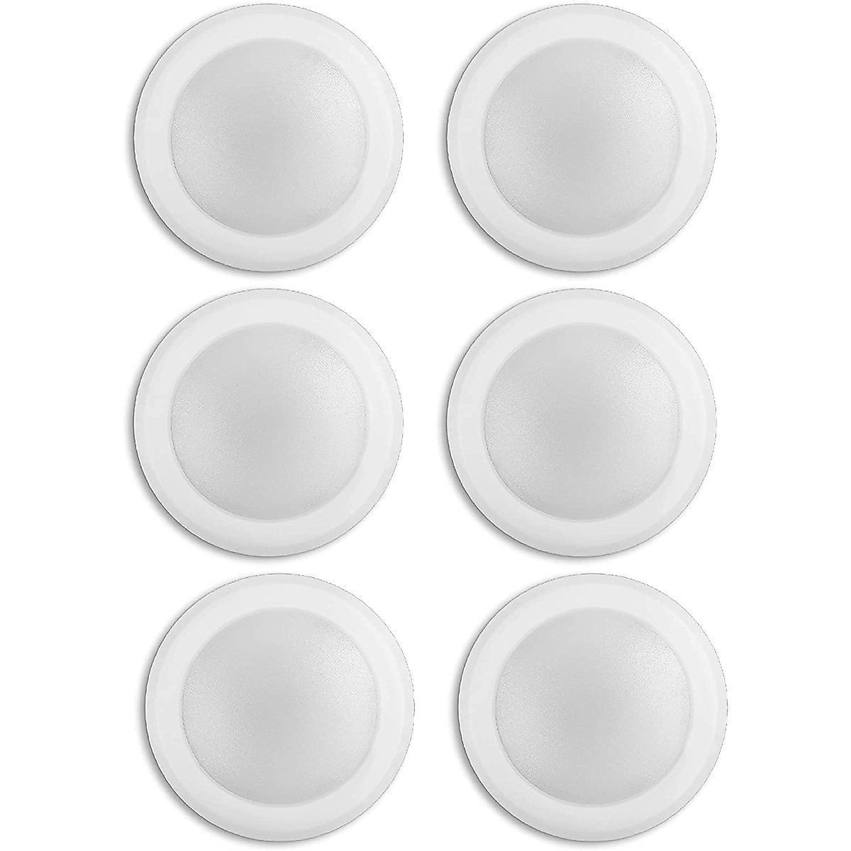 Lunabode LED 7.5" Dimmable LED Disk Light Flush Mount, Ceiling Light, Light Fixture, LED Lights, 15W (120W Equivalent), 120V, 5000K, Wet Location LED Light, 4/6" J-Box (Bright White, 6 Pack)