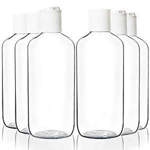 Youngever 10 Pack 8 Ounce Empty Squeeze Containers with Disc Cap, Plastic Bottles with Disc Top Flip Cap, Refillable Cosmetic Bottles, Squeeze Containers for Shampoo, Body Soap, Toner, Lotion, Cream