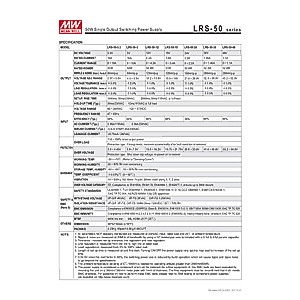 [Enclosed Type/LRS-50 Series/Industrial Use] Mean Well LRS-50-24 50W Single Output Switching Power Supply(24V 2.2A)