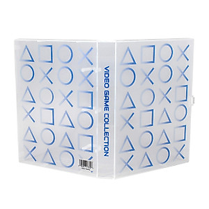 UniKeep PlayStation Themed Video Game Case - Stores 10 Discs and Graphic Booklets (Light Blue)