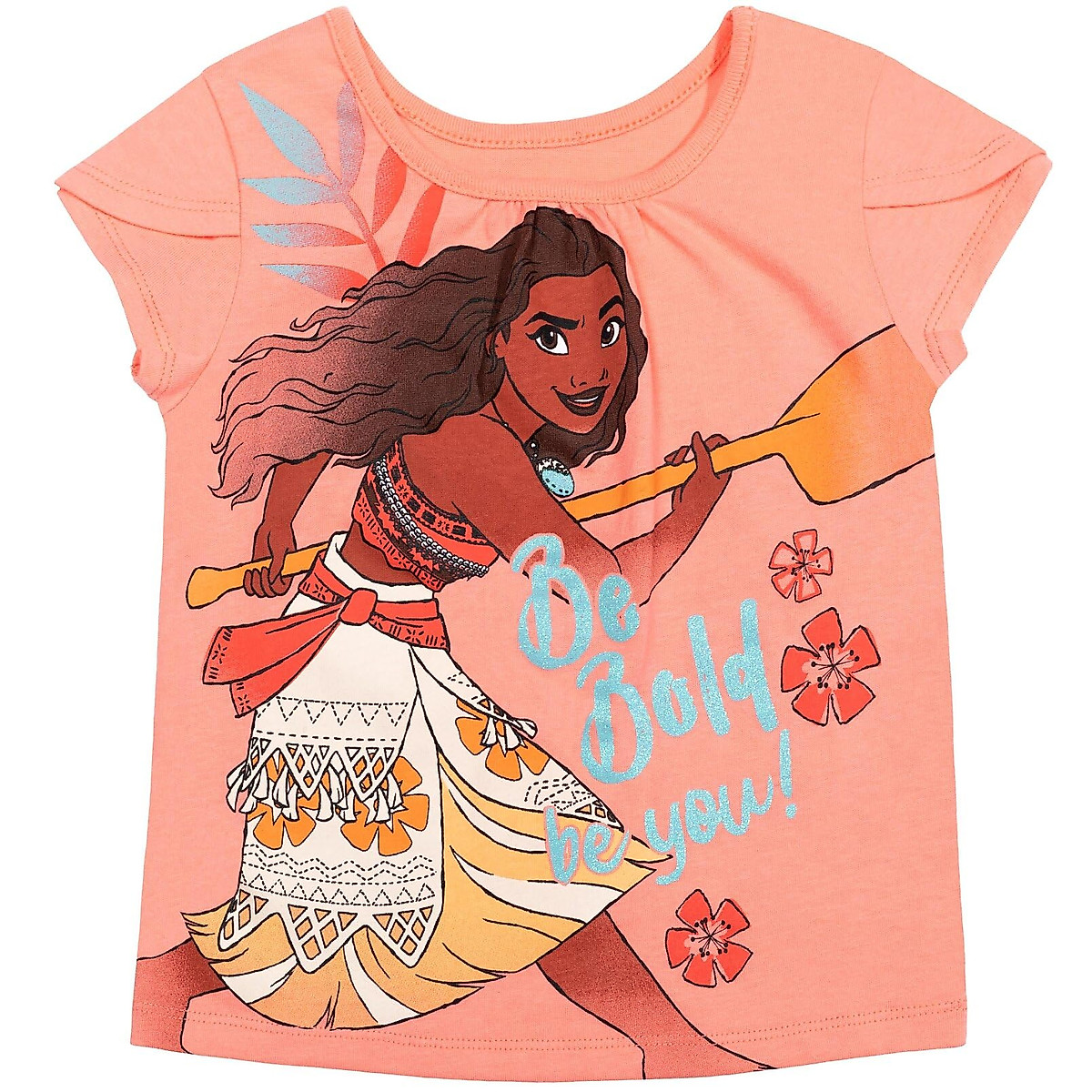 Disney Moana Toddler Girls Graphic T-Shirt Mesh Skirt and Scrunchie 3 Piece Outfit Set 5T