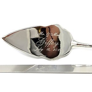 Personalized Wedding Cake Server and Knife Set- Wedding Gift- Wedding accessory- Bridal Shower- Rehearsal