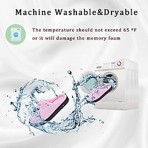 Memory Foam Slippers for Women's and Men's Casual House Shoes (PinkOrange,Women9-10/Men7-8)