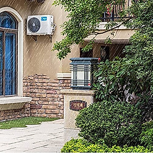 ZMY Nordic Simple Creative Pillar Lamp Wrought Iron Home Garden Column Lamp LED Waterproof Lawn Pole Lantern Park Patio Courtyard Villa Decor Pathway Illumination E27 Edison