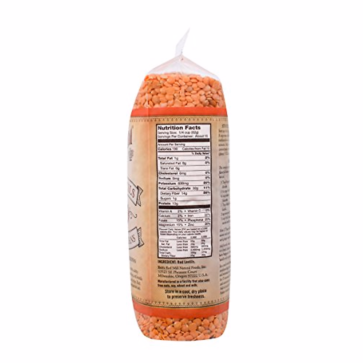 Bob's Red Mill Red Lentil Beans, 27 Oz (4 Pack)