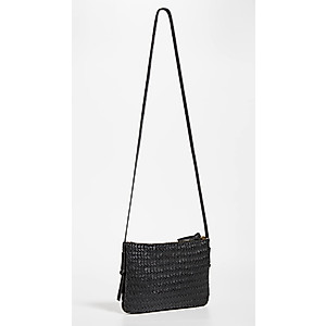 Madewell Women's The Knotted Crossbody Bag in Woven Leather, Black, One Size
