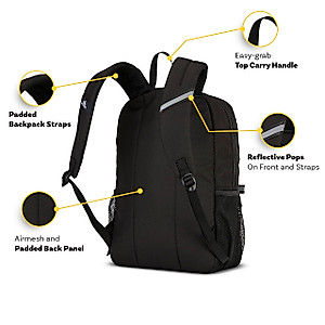 High Sierra Swoop SG Kids Adult School Backpack Book Bag Travel Laptop Bag with Drop Protection Pocket, and Tablet Sleeve, Bubblegum Pink Marble