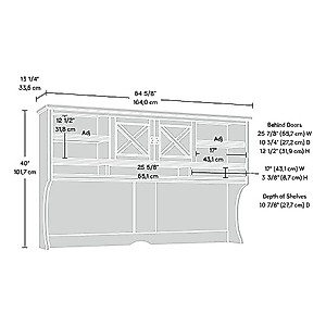 Sauder Costa Large Hutch, Chalked Chestnut finish