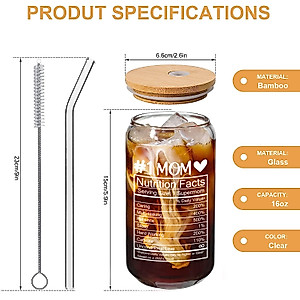 MAMAGIFTREE Gifts for Mom - Mom Birthday Gifts, Mothers Day Gifts for Mom, Mom Gifts from Daughter Son, 16 Oz Mom drinking glass