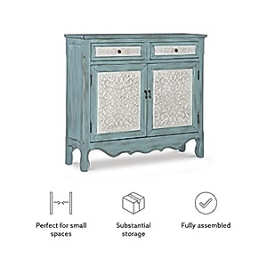 Powell Antique Console, Blue/White