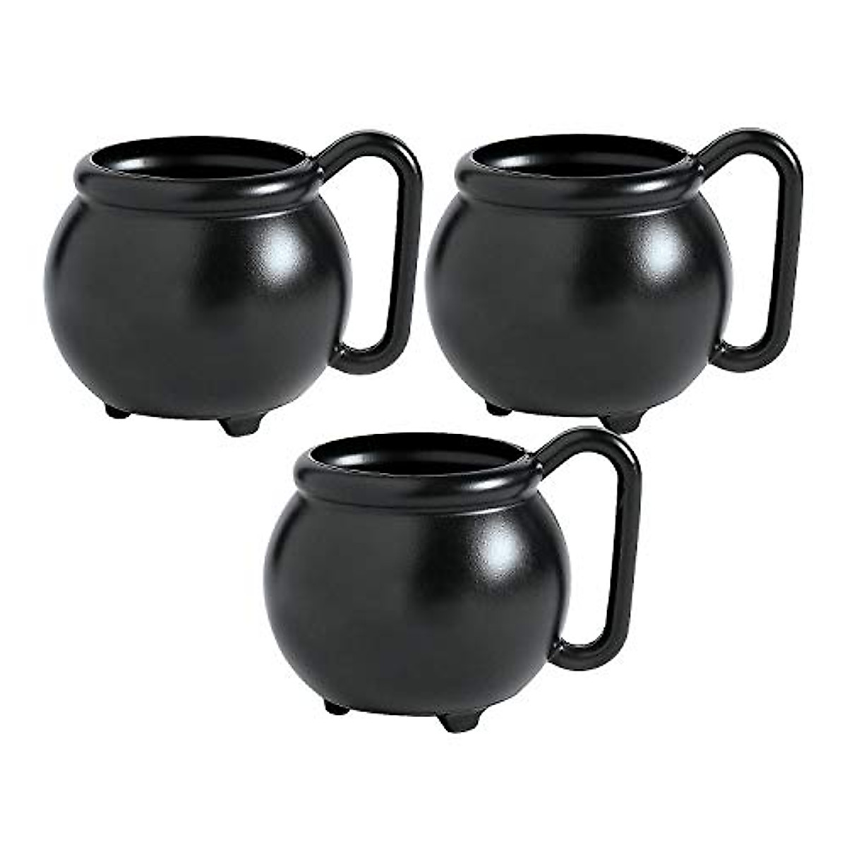 Witch Cauldron Mugs for Halloween - Set of 12 plastic cups - Hocus Pocus and Halloween Party Supplies