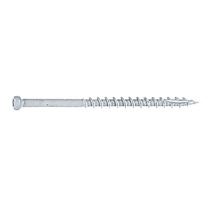#8 x 2-1/2" Saberdrive White Trim Screws 1 LB, Approx. 109 Pieces, Durable Wood Screws, Serrated Thread for Secure Fastening, Avoid Cam Out