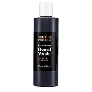 Scotch Porter Moisturizing Beard Wash for Men | Cleanses, Softens & Hydrates for Healthier Beard | Formulated with Non-Toxic Ingredients, Free of Parabens, Sulfates & Silicones | Vegan | 8oz Bottle
