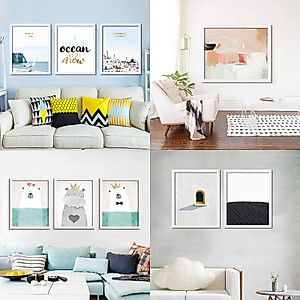 YMOND 16x20 Frame White - Wall Mounting Wooden Picture Frames 16x20 Set of 3, Decorate 16 by 20 Picture Frame for Wall