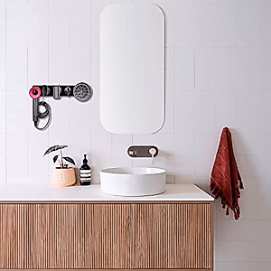 HeyMoonTong Storage Holder for Dyson Hair Dryer,2023 Upgraded Acrylic Wall Mount Bracket Stand Storage Rack Organizer for Dyson Supersonic Hair Blow Dryer,Space Organizer for Bathroom/Bedroom/Washroom