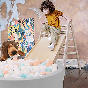 Ball Pit Balls Play Balls for Babies, Small Balls Stars for Kids Playpen Plastic Balls for Babies Ball Pool Puppy Playballs, Orage Pink Green White