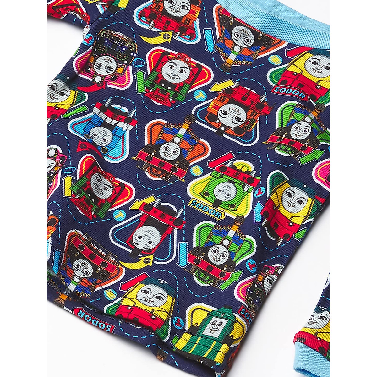 Thomas & Friends boys Toddler Baby 4-piece Long Sleeve Pajama Set, Blue, 12 Months US