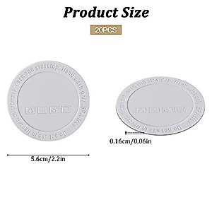 20 Pack Gray Rubber Bottoms for Sublimation Tumblers, Protective Non Slip Silicone Bumpers for Skinny Water Bottles 12oz/15oz/20oz/30oz