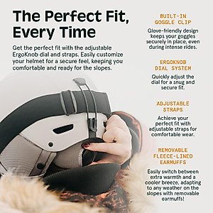 Retrospec Zephyr Ski Helmet - Snowboard Helmet for Adults & Youth- Adjustable Fit Snow Helmet with Protective Shell, and Breathable Vents for Men, Women, Boys and Girls