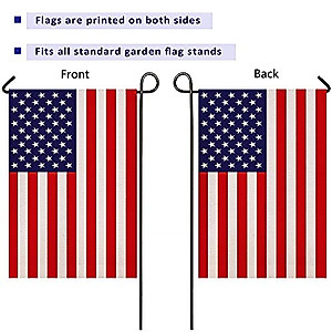 USA Garden Flag Double Sided American Flag Garden Flag Thick Weatherproof Burlap 4th of July Garden Flag ​US Garden Flag Perfect Decor for Outdoor Yard Porch Patio Farmhouse Lawn,12x18Inch