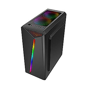 Bgears b-Vigor RGB Mid Tower with Front RGB Light and Side Tempered Glass (Fan Sold Separately))