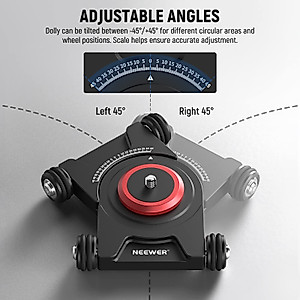 NEEWER Camera Slider Dolly with Ball Head & Phone Clamp,4 Wheeled Tabletop Dolly Manual Skater with 360° Panorama Compatible with mirrorless Camera GoPro iPhone and Android Smartphone, SD001