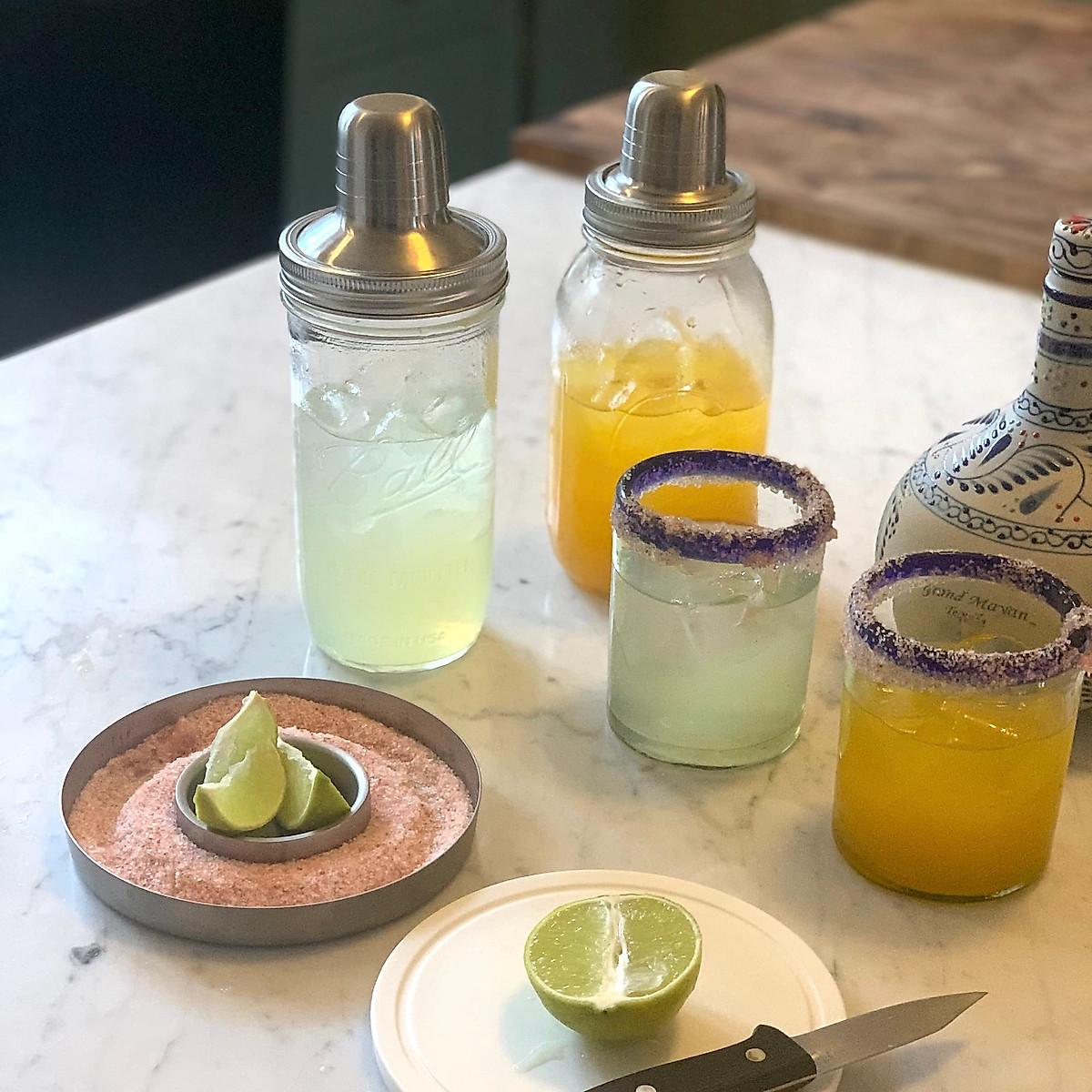 Jarware Mason Jar Cocktail Shaker Lid For Regular Mouth Mason Jar, Stainless Steel