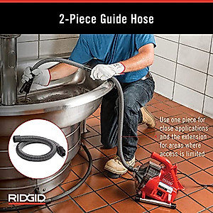 RIDGID PowerClear 120-Volt Drain Cleaning Machine Kit for Tubs, Showers, and Sinks,Red