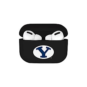 OTM Essentials Officially Licensed Brigham Young University Earbuds Case - Black - Compatible with AirPods PRO and Mobile Charging