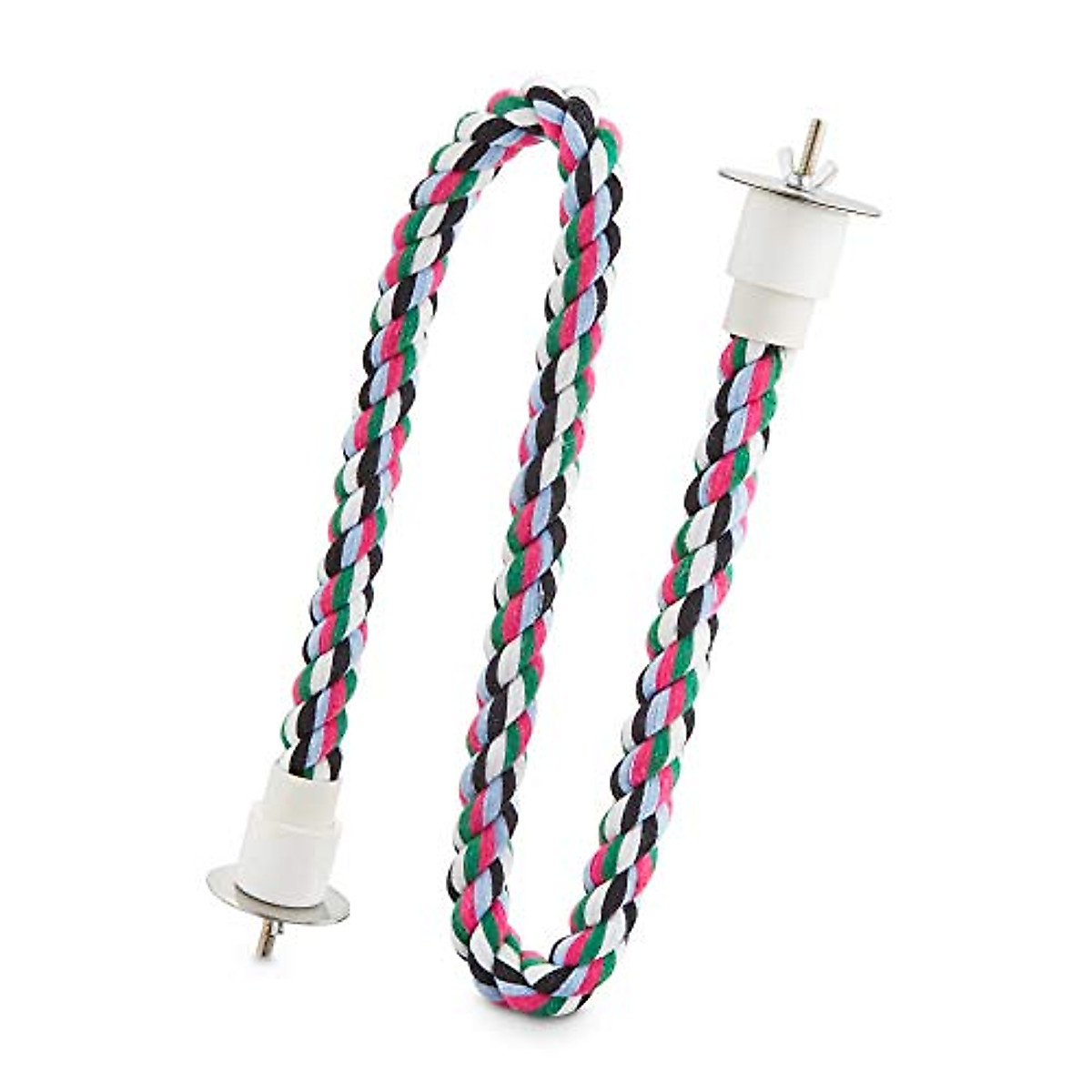 You & Me Colorful Zigzag Rope Bird Perch, Medium