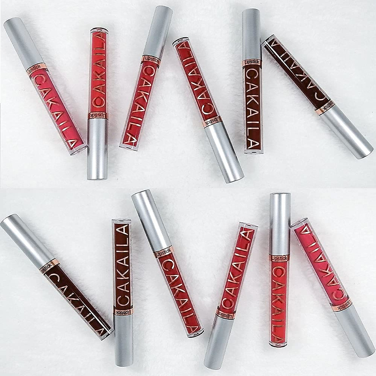 KARNAR 6 Pcs Lipstick Matte Liquid Lipstick Lipgloss Set for Women labiales mate 24 horas originales matte larga duracion 24 Deep Red Original 24 Hours Lipstick Lip Stain Long Lasting Waterproof.