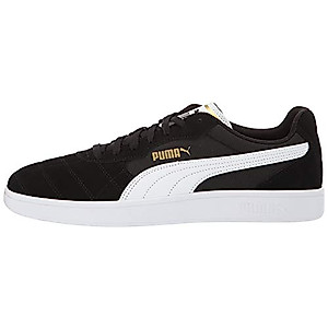PUMA Men's Astro Kick Sneaker, Black-White-teamgold, 9 M US