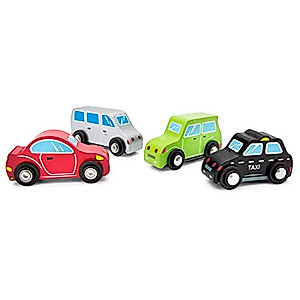 New Classic Toys Wooden Vehicles Set Multi Color 4 Sportcars