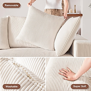 Howjoe 58.3" Comfy Deep Seat Oversized Chaise Lounge Indoor for Living Room, Solid Wood Sleeper Reclining Chair with Thickened Cushions Widened Armrests for Bedroom, Lounge Chair with Ottoman, Beige