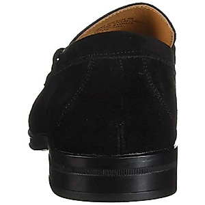 Stacy Adams Men's Neville Moc-Toe Slip-On Penny Loafer, Black Suede, 10 M US