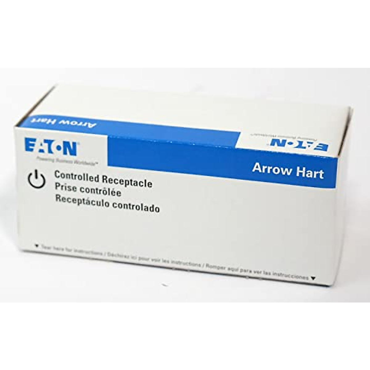 Eaton 5362CDV Arrow Hart Dual Control Heavy Duty Industrial Grade Duplex Receptacle, Auto-grounding, #14-10 AWG, 20A, Flush, 125V, Ivory, Brass, High-Impact Nylon face, 5-20R, 2-Pole (10-Pack)