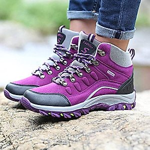 NC Winter High Top Women Hiking Waterproof Trekking Boots Mountain Climbing Shoes Sports Rubber Sole Shoes Nubuck Men Couple