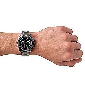 Fossil Men's Bronson Quartz Stainless Steel Chronograph Watch, Color: Smoke (Model: FS5852)