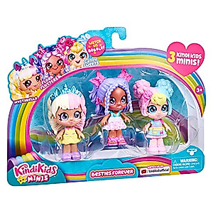 Kindi Kids 50234 Minis 3 Pack Collectable Posable Bobble Head Figurine 3pc