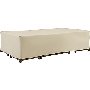Crosley Furniture Patio Furniture Set Covers, Waterproof Outdoor Cover for Dining, Conversation, Sectional, Tan