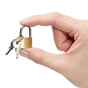 12 Pack Small Locks with Keys for Luggage, Backpacks, Bulk Mini Padlocks for Locker, Suitcase, Jewelry Box, Gym Bags (1.2 x 0.7 in)