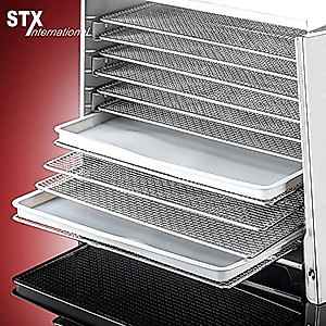 STX International STX-DEH-1200W-XLS Dehydra Commercial Grade Stainless Steel Digital Food Dehydrator - 10 Trays - 1200 Watts - 165 Degree Fahrenheit - Jerky Safe with 15 Hour Timer