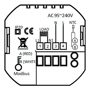 Household Smart Thermostat Programmable App Voice Control Electric Intelligent Floor Heating Temperature Controller for ZigBee AC 95‑240V White